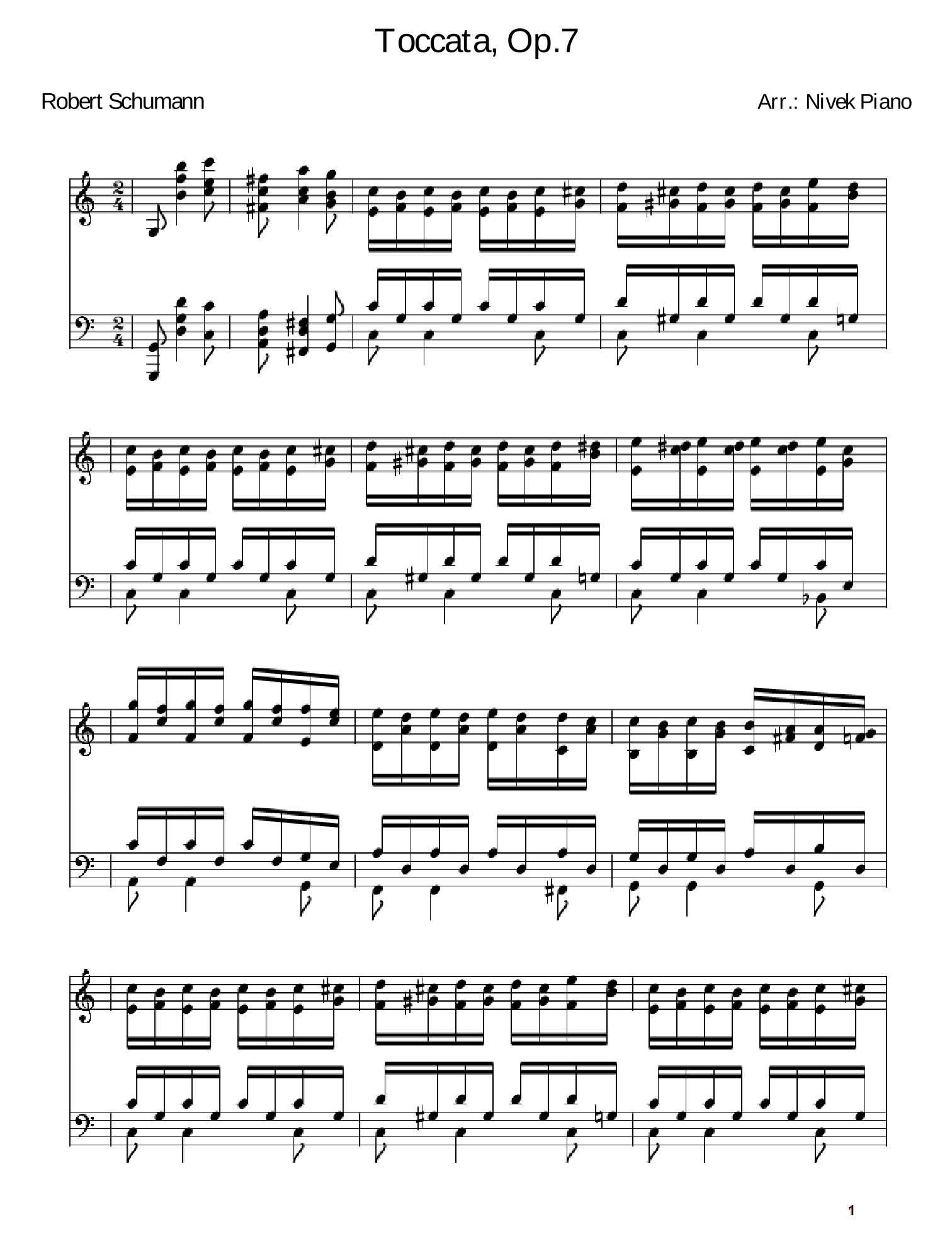Toccata, Op.7 - Robert Schumann (arr. Nivek Piano) by Robert Schumann ...