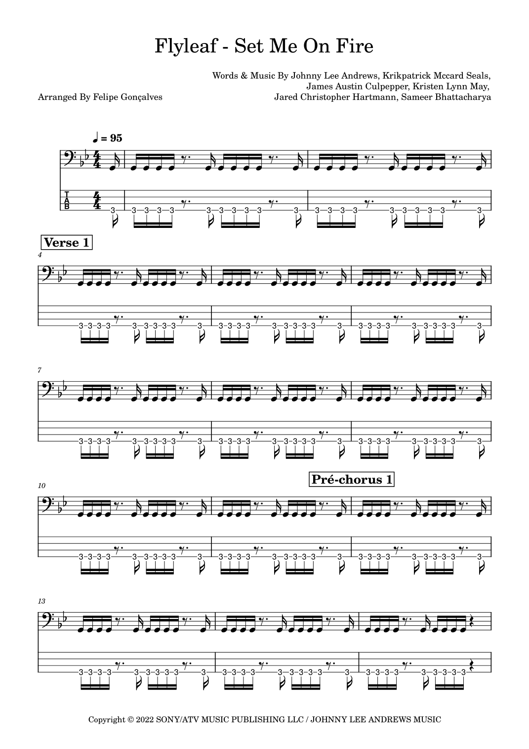 Set Me On Fire (arr. Felipe Gonçalves) by Jared Hartmann Sheet Music ...