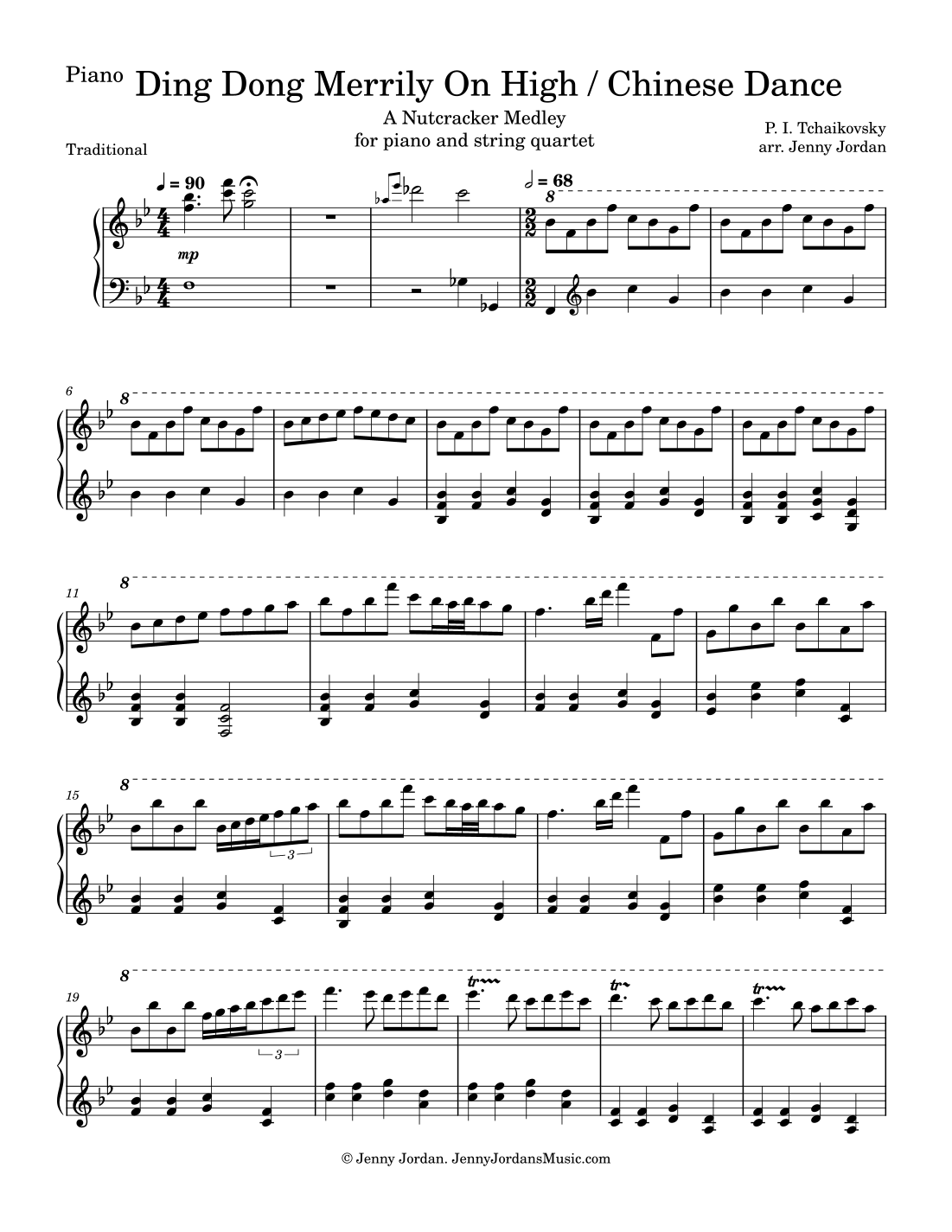 Ding Dong Merrily On High / Chinese Dance (arr. Jenny Jordan) by Pyotr ...