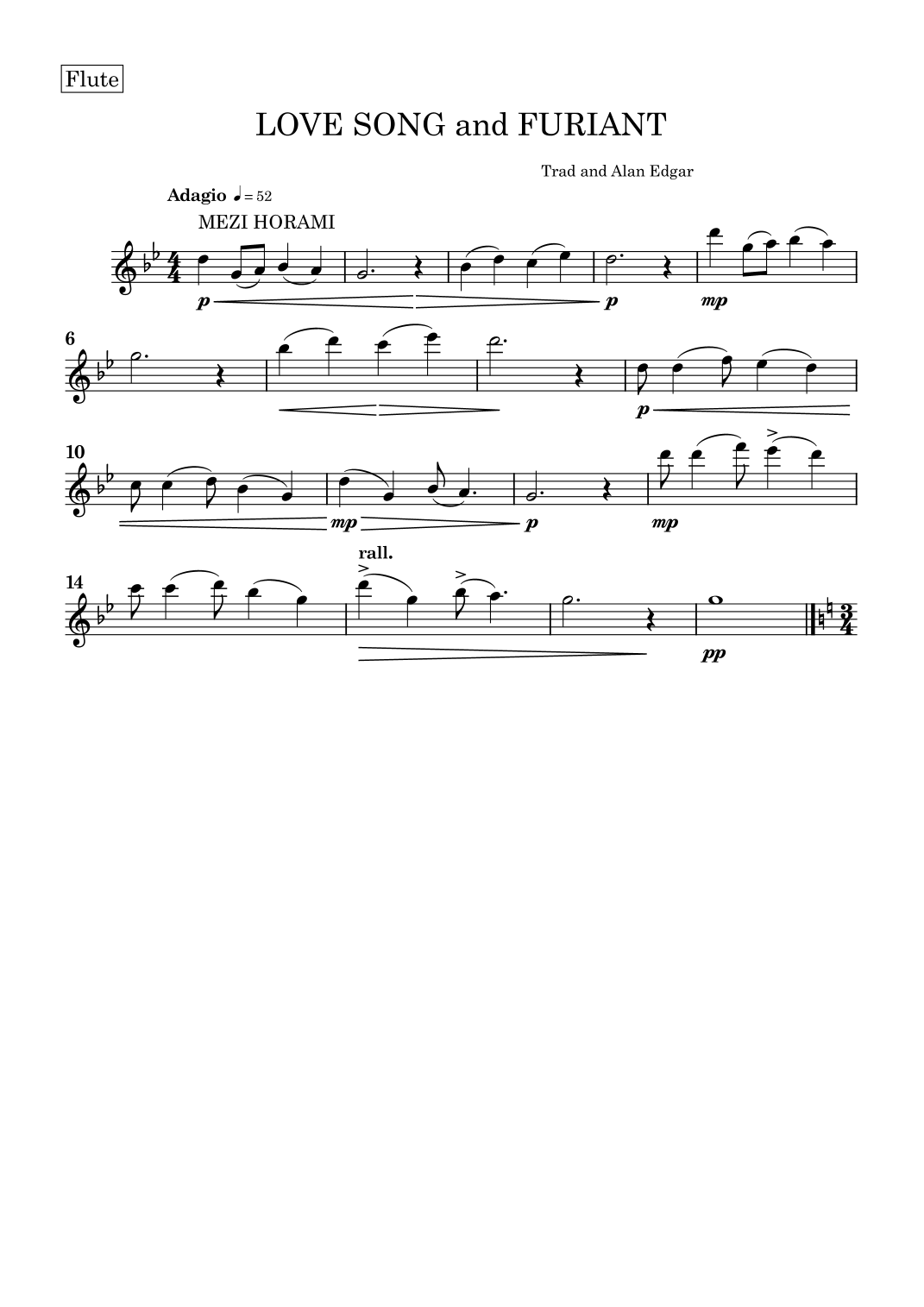 FURIANT and LOVe SONG Woodwind by Alan Edgar and Trad Sheet Music for ...