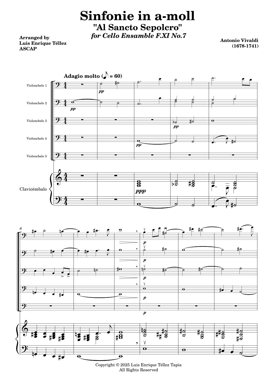 Sinfonie in a-moll F.XI No.7 "Al Sancto Sepolcro" (arr. Luis Enrique ...