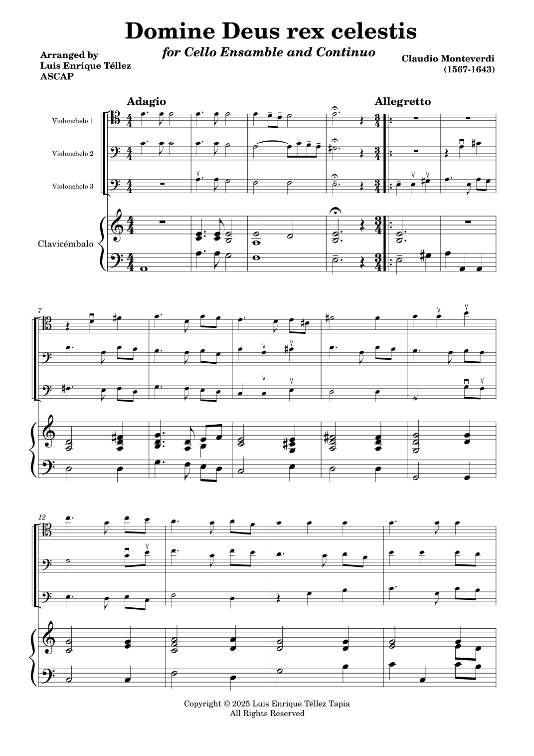 Domine Deus rex celestis (arr. Luis Enrique Téllez) by Claudio ...