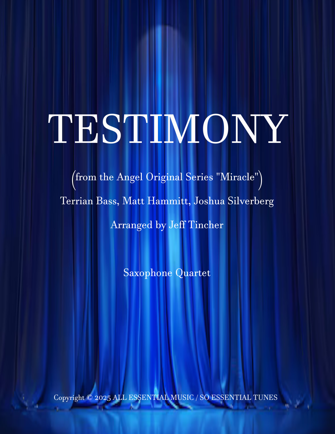 Testimony (arr. Jeff Tincher) by Joshua Silverberg Sheet Music for ...