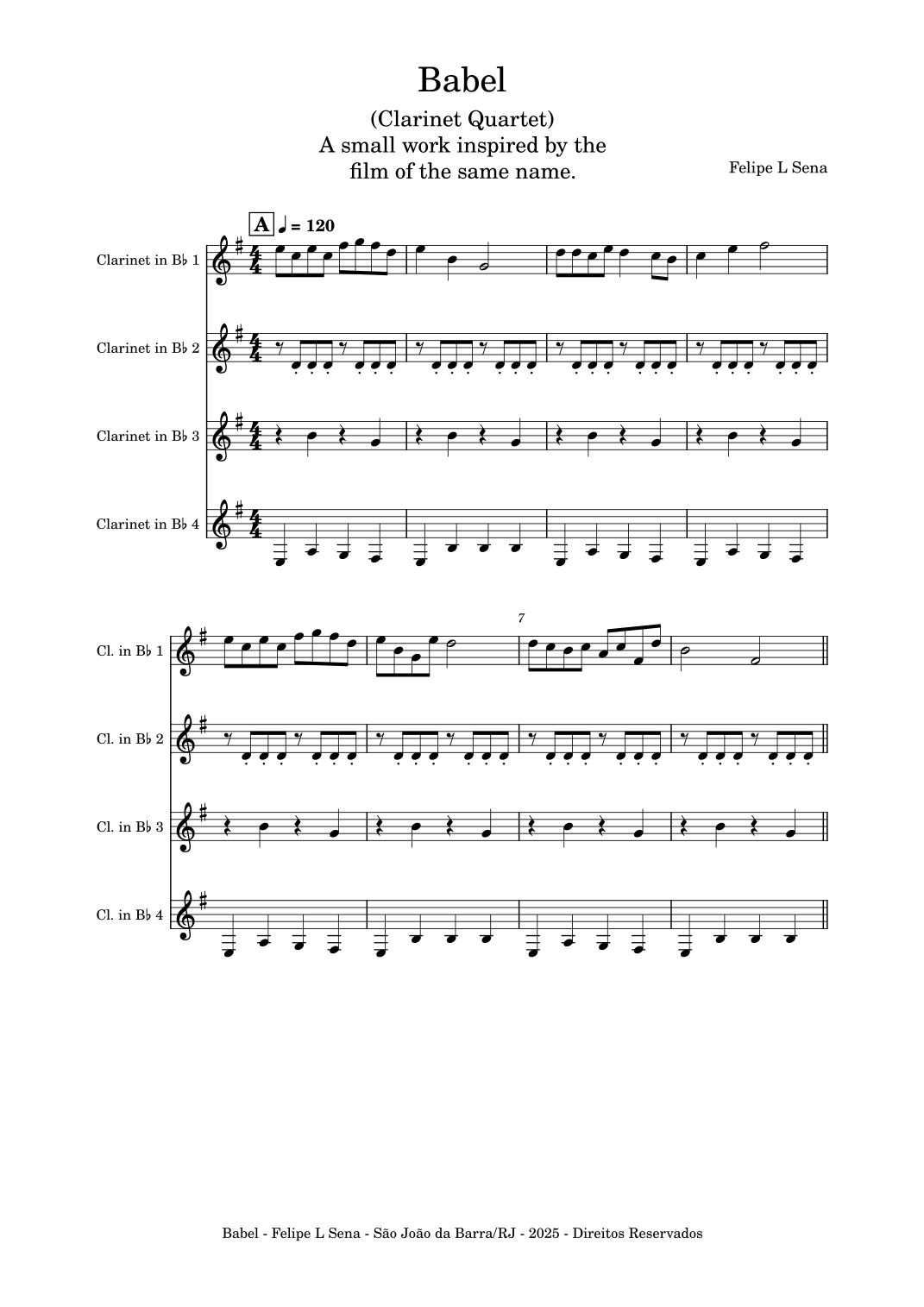 Babel by Felipe L Sena Sheet Music for Woodwind Ensemble at Sheet Music ...