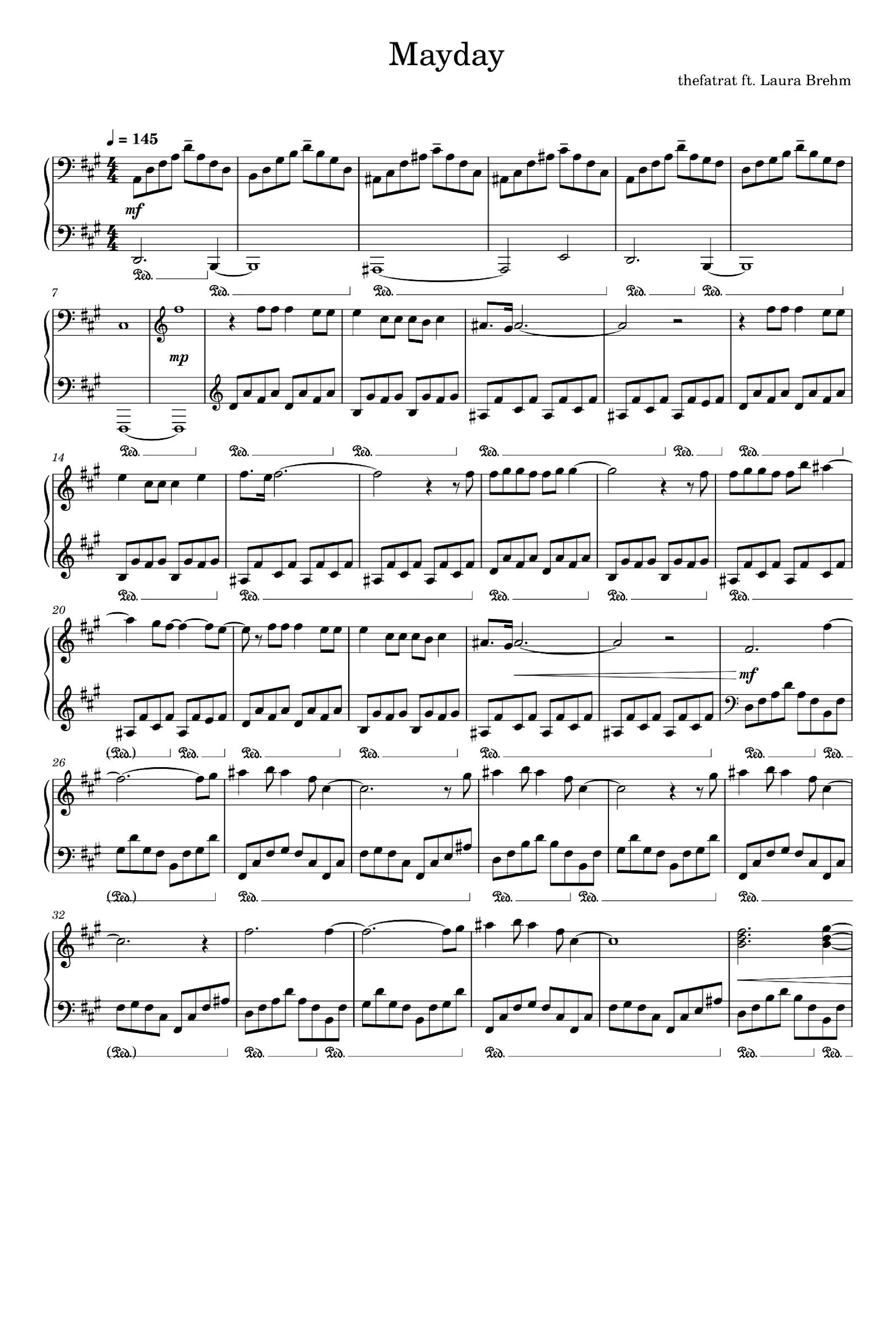 Mayday (arr. Thefatrat/ Laura Brehm) by Thefatrat Sheet Music for Piano ...