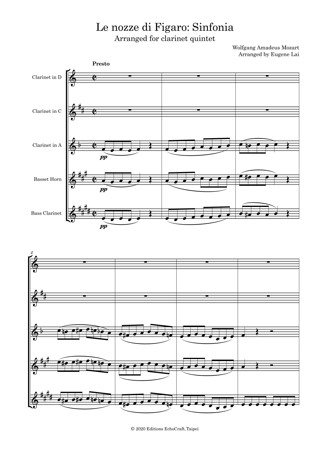 Le nozze di Figaro: Sinfonia (The Marriage of Figaro: Overture) (arr ...