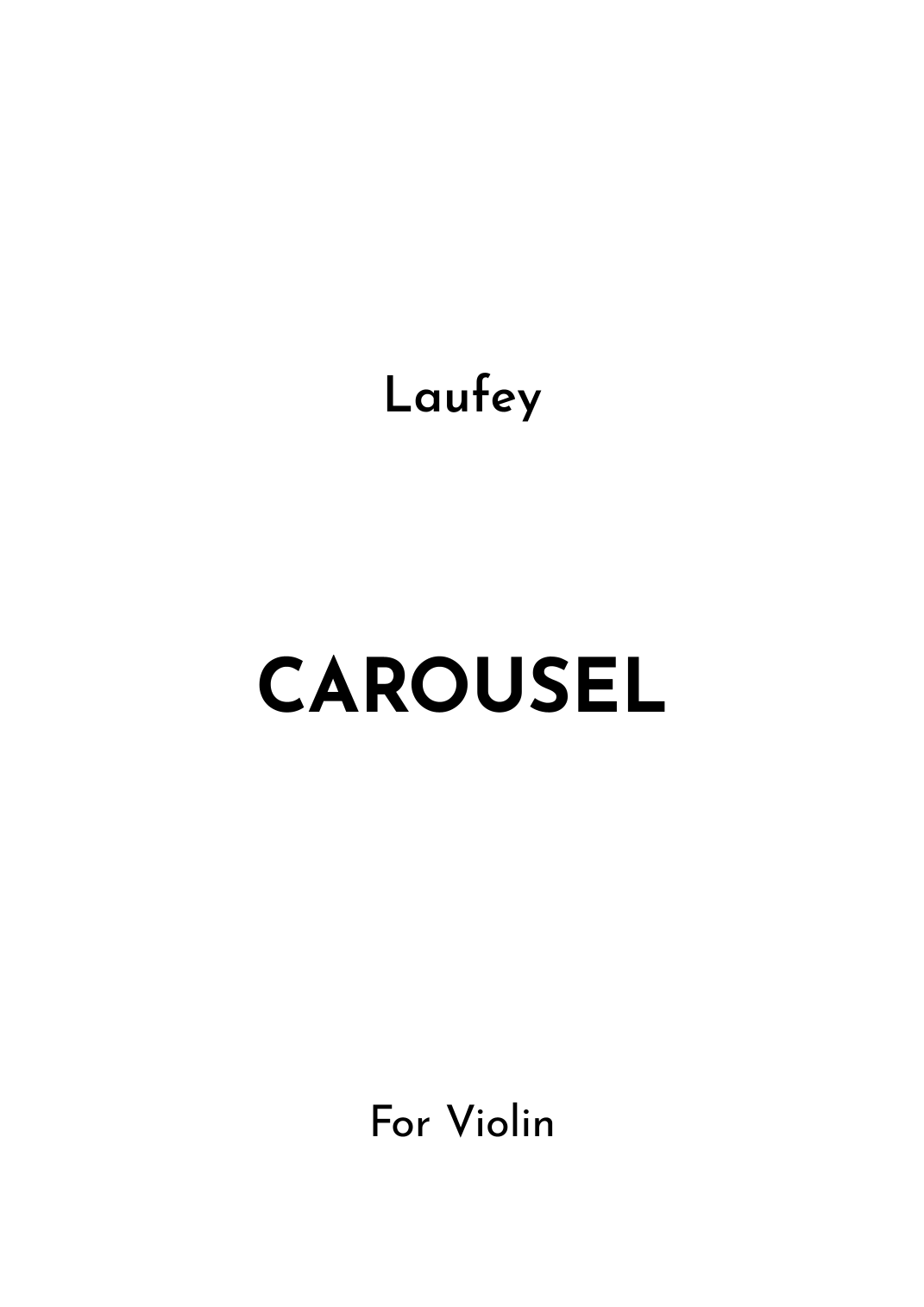 Carousel (arr. Jireh J.) by Laufey Jonsdottir Sheet Music for Violin Solo at Sheet Music Direct