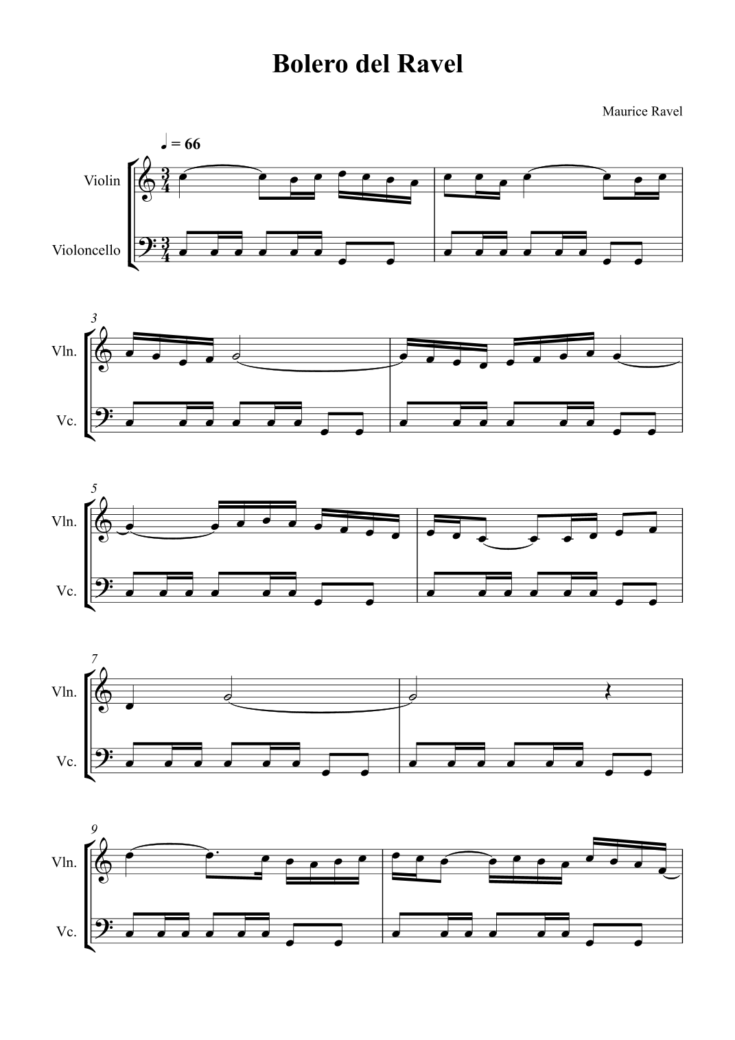 Ravel - Bolero (arr. Wesley S. SIlva) by Maurice Ravel Sheet Music for ...