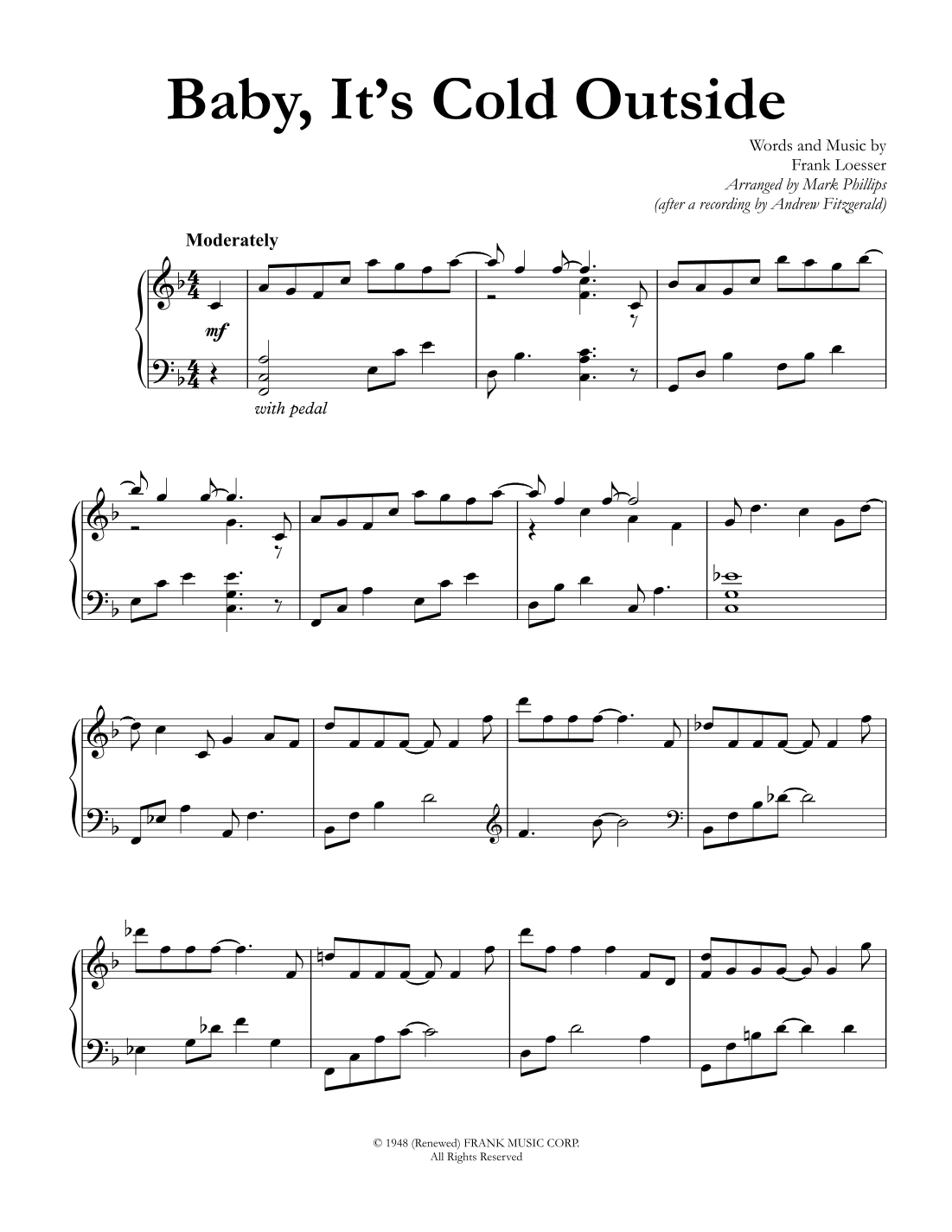 Baby, It's Cold Outside (arr. Mark Phillips) by Dean Martin & Martina ...