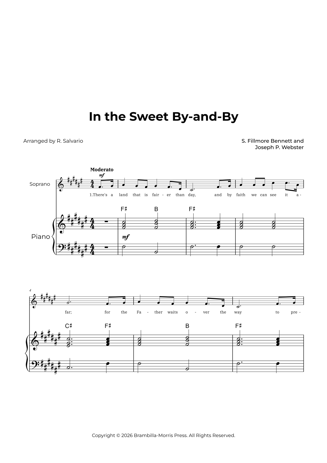 In the Sweet By-and-By - Soprano Solo (Key of F-Sharp Major) (arr. R ...