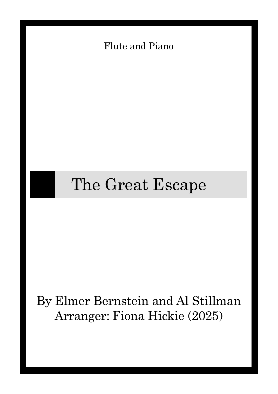The Great Escape March (arr. Fiona Hickie) von Elmer Bernstein Noten ...