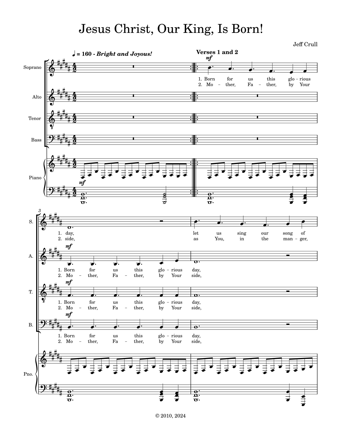 Jesus Christ, Our King, Is Born! by Jeff Crull Sheet Music for SATB ...