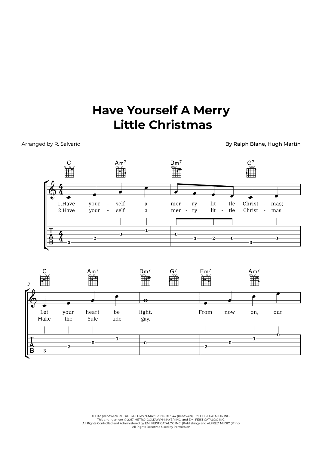 Have Yourself A Merry Little Christmas (arr. R. Salvario) por Barry ...