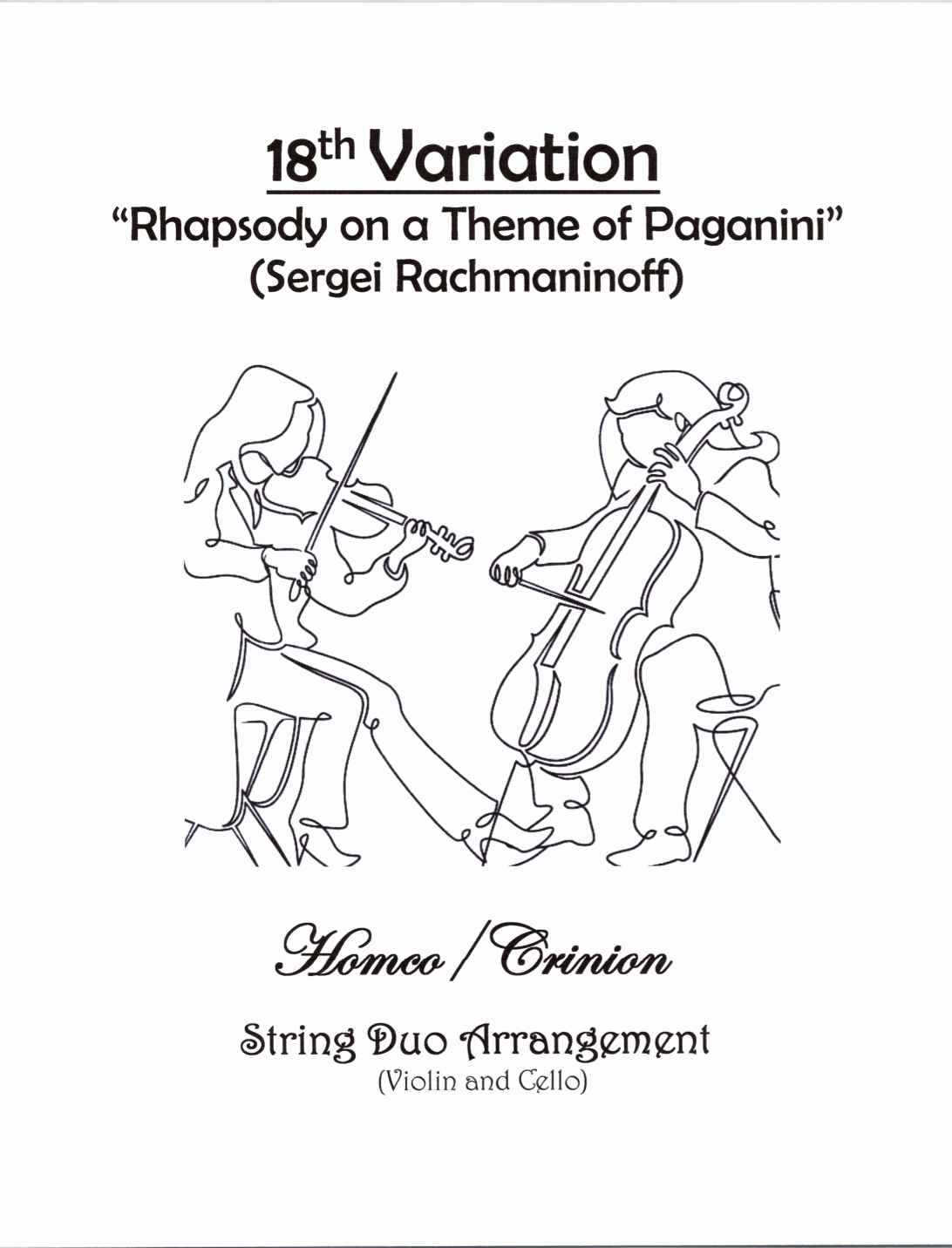 Rhapsody On A Theme Of Paganini ( Op.43 Variation Xviii) (arr. Homco/Crinion) by Sergei ...