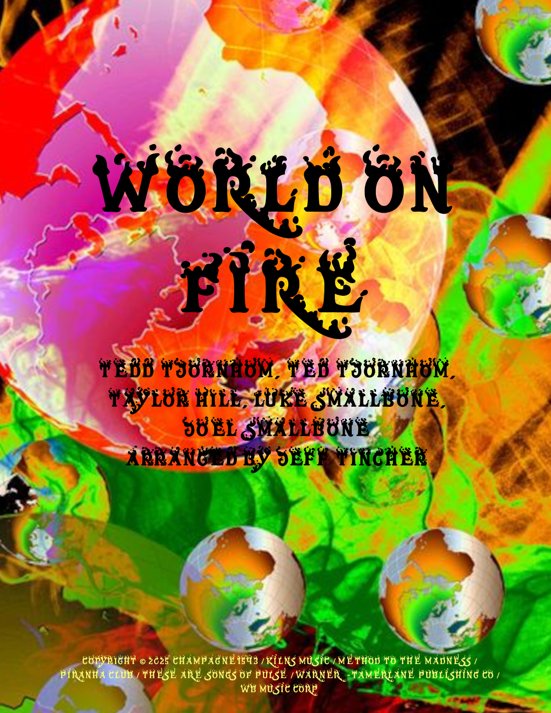 World On Fire (arr. Jeff Tincher) by Ted Tjornhom Sheet Music for Piano ...
