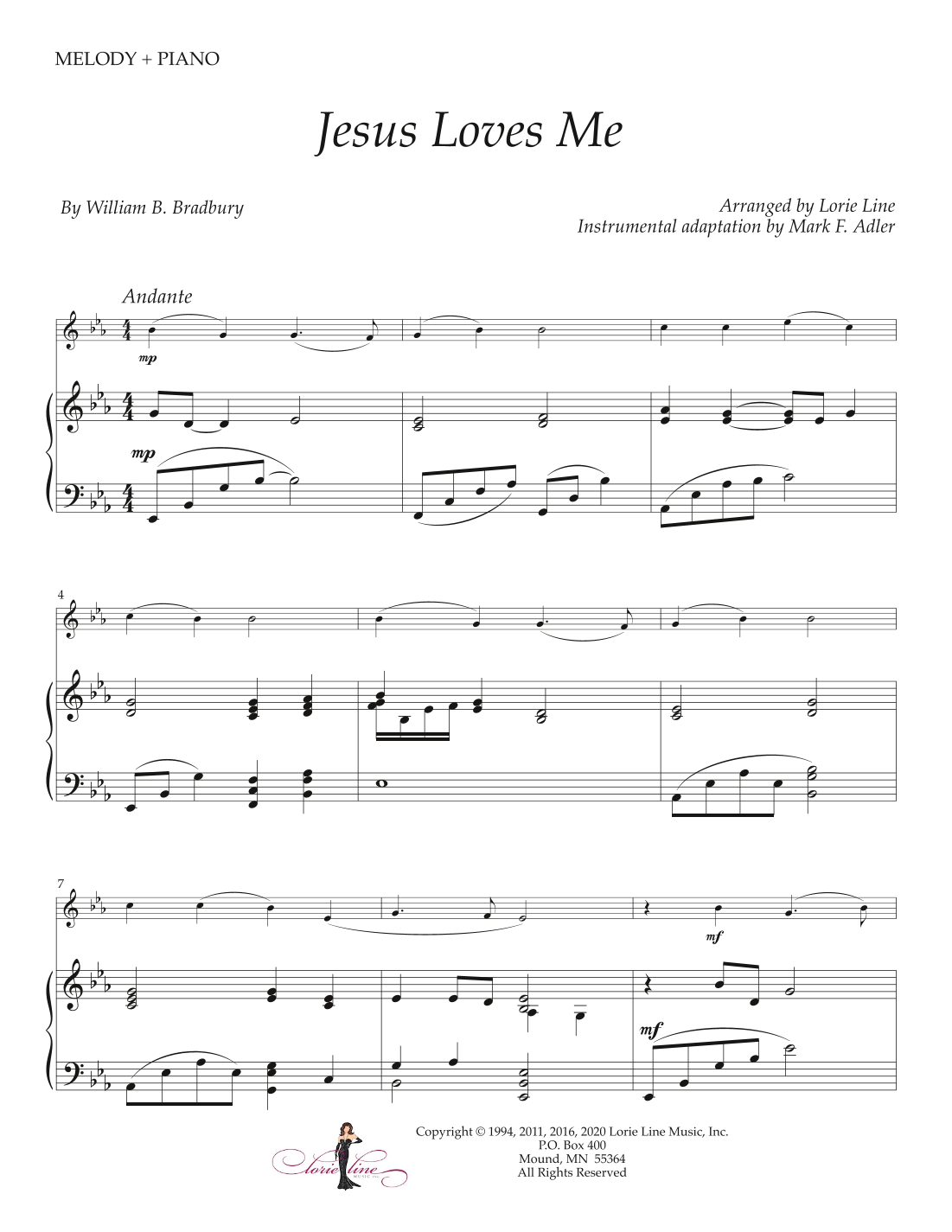 Jesus Loves Me (arr. Lorie Line) by Lorie Line Sheet Music for Violin ...