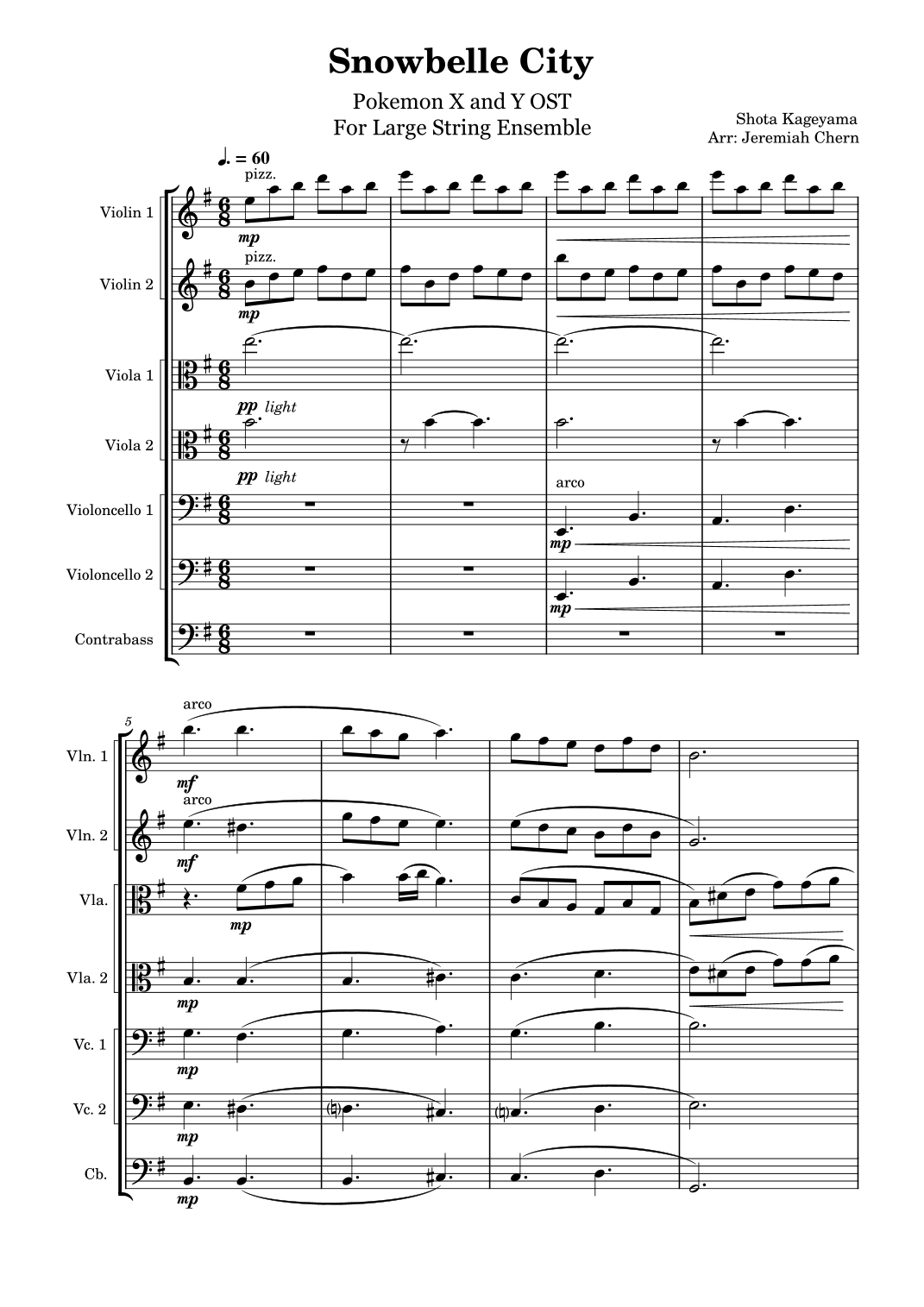 Snowbelle City (arr. Jeremiah Chern) von Shota Kageyama Noten zum ...