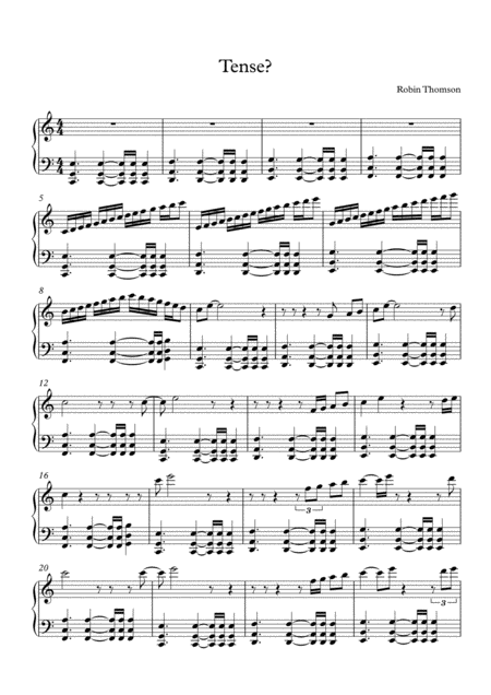 Tense? Sheet Music | Robin Thomson | Piano Solo