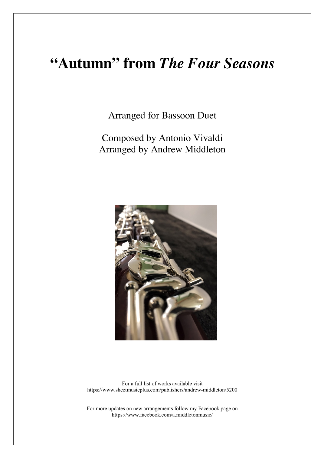 Autumn from The Four Seasons arranged for Bassoon Duet (arr. Andrew ...
