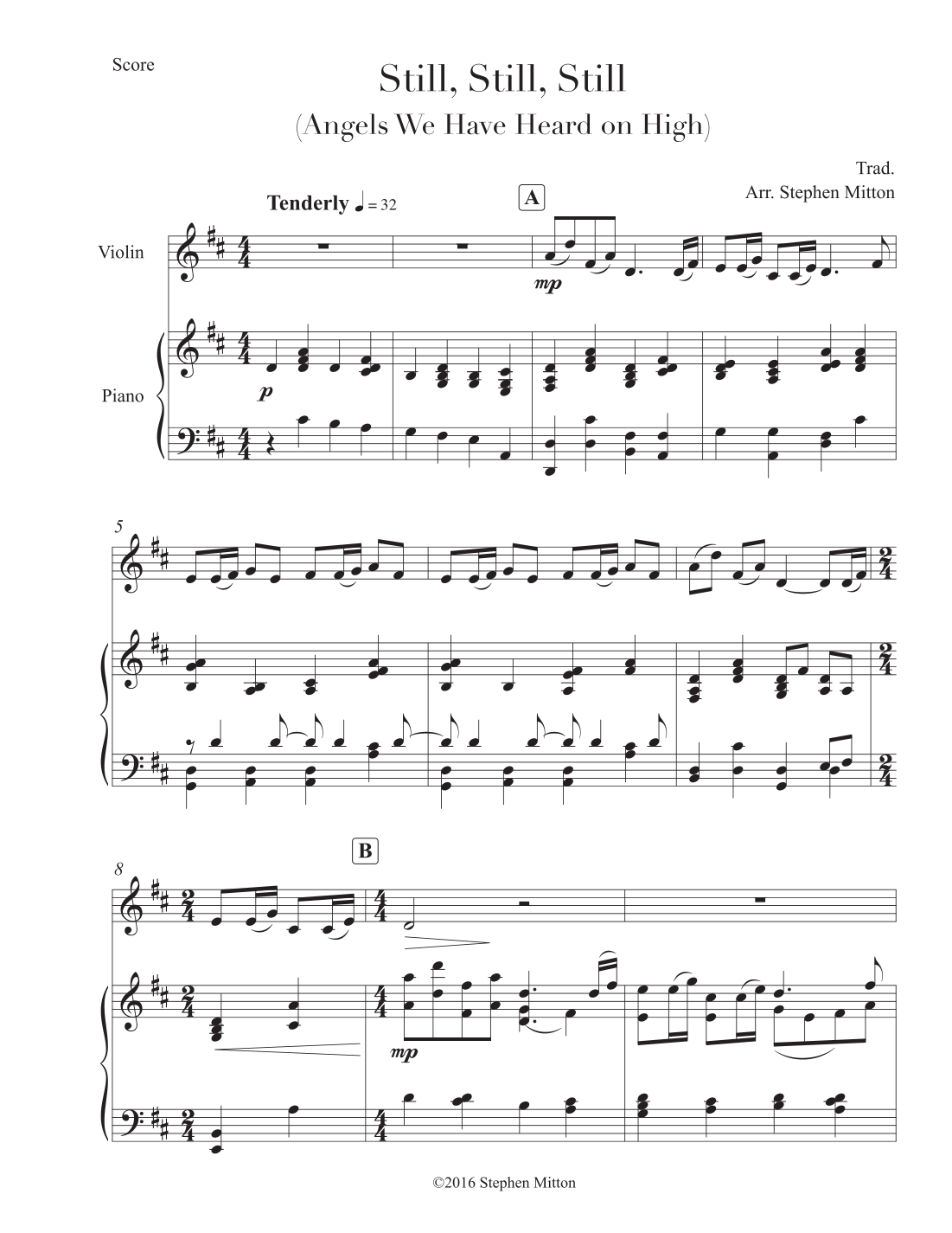 Still, Still, Still (Angels We Have Heard on High) (arr. Stephen Mitton ...
