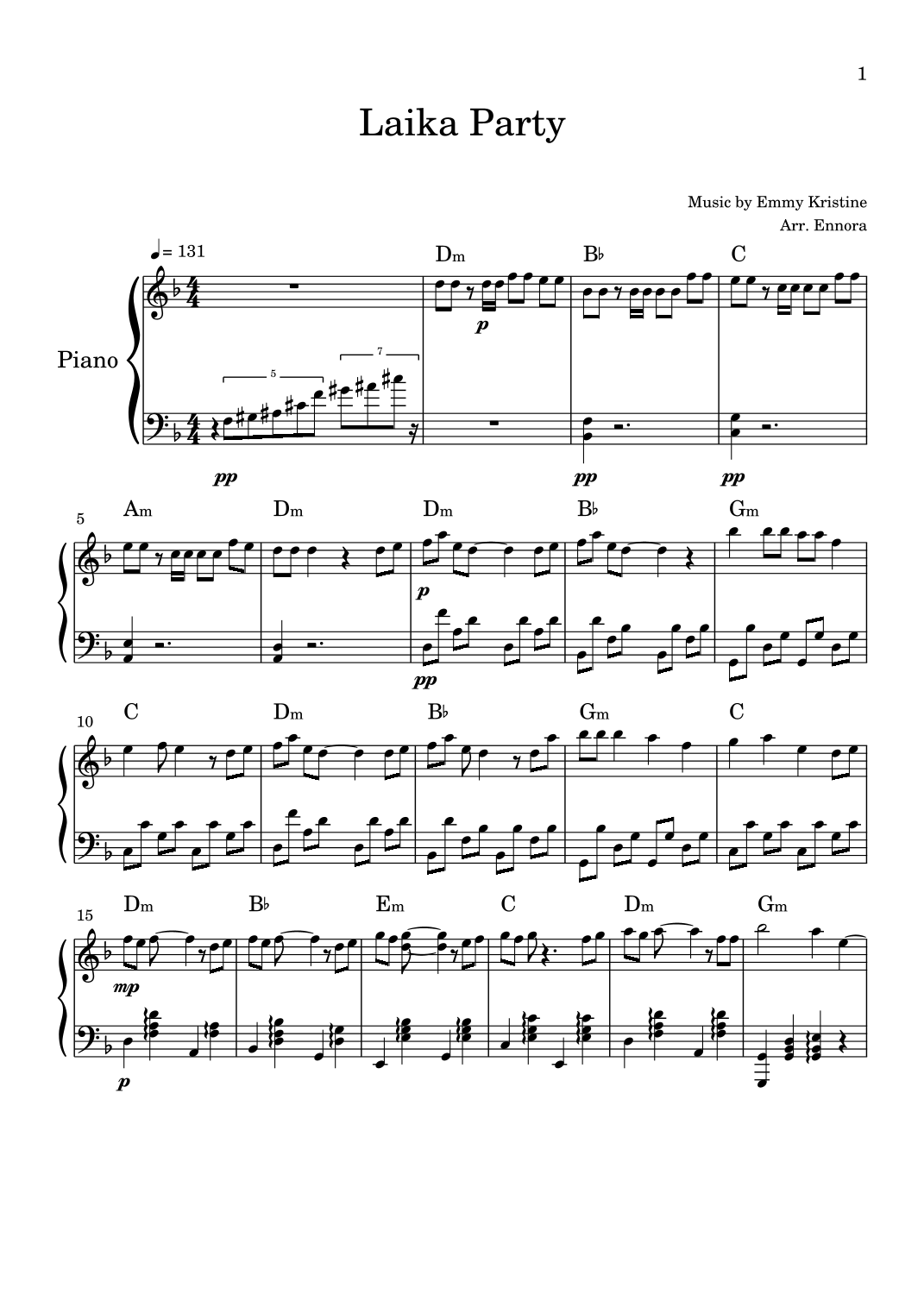 Laika party by Emmy Sheet Music for Piano Solo at Sheet Music Direct