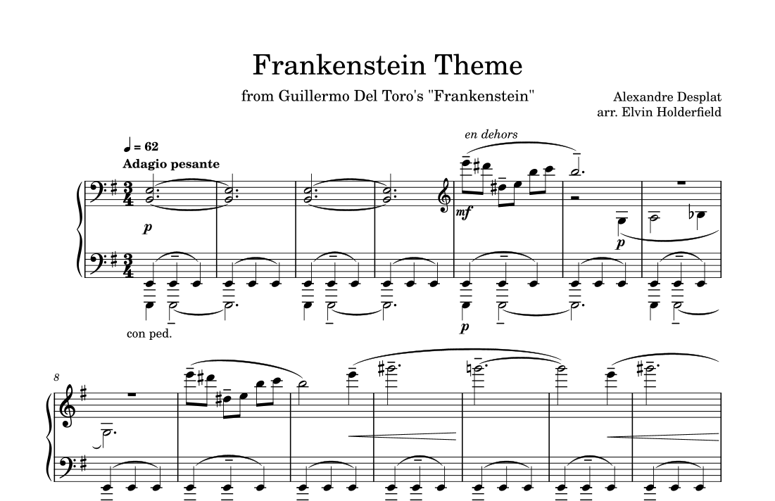 Frankenstein (arr. Elvin Holderfield) von Alexandre Michel Gerard ...