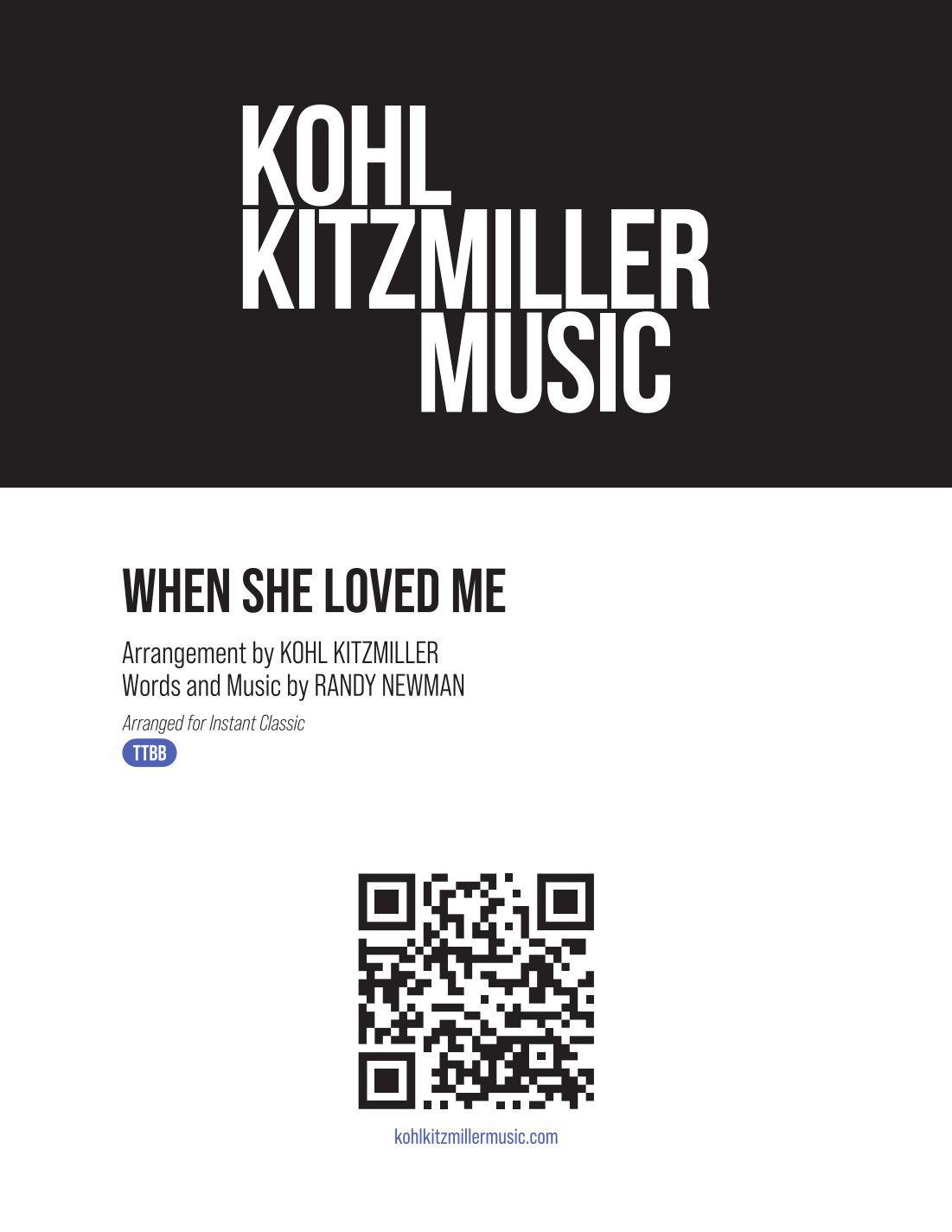 When She Loved Me (arr. Kohl Kitzmiller) by Sarah McLachlan Sheet Music ...