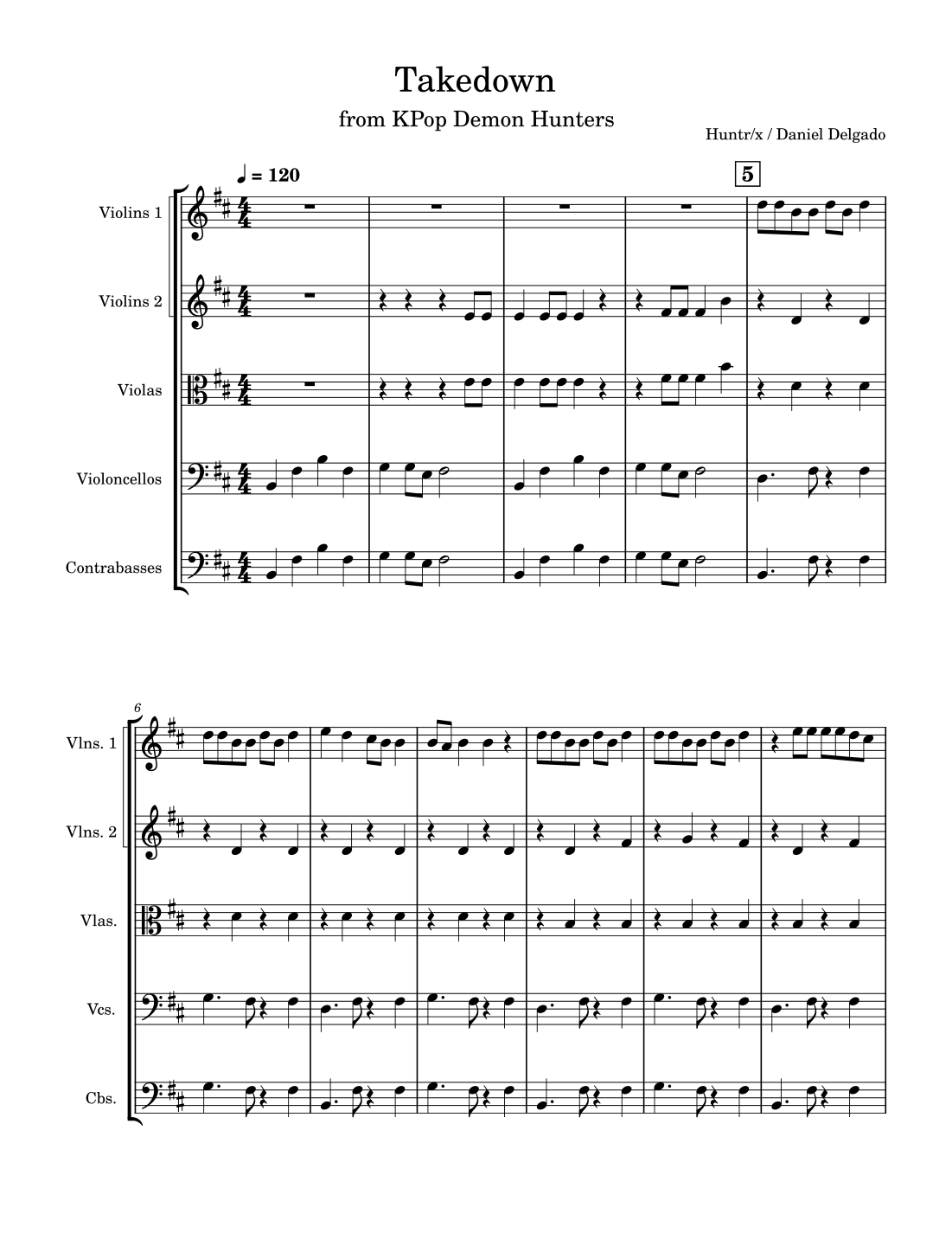 Takedown (arr. Daniel Delgado) by Melanie Joy Fontana Sheet Music for ...