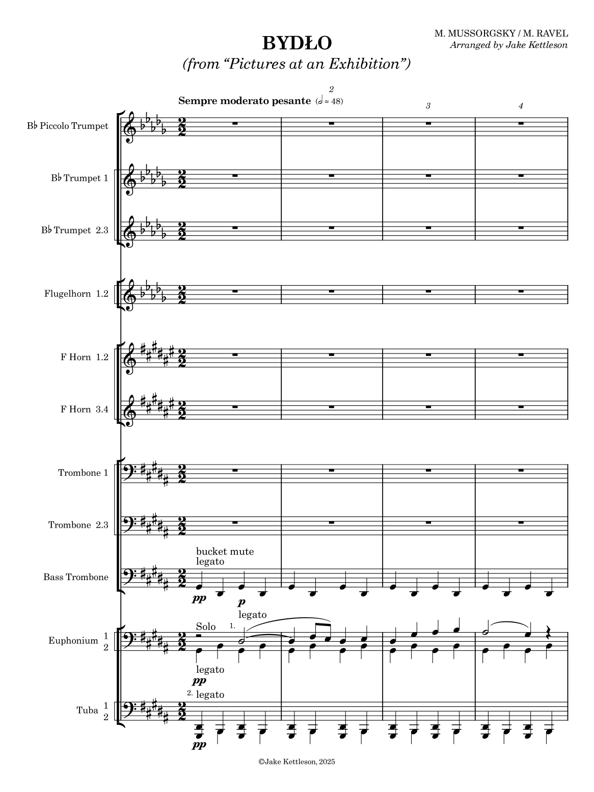 Bydlo (from "Pictures at an Exhibition") (arr. Jake Kettleson) by ...