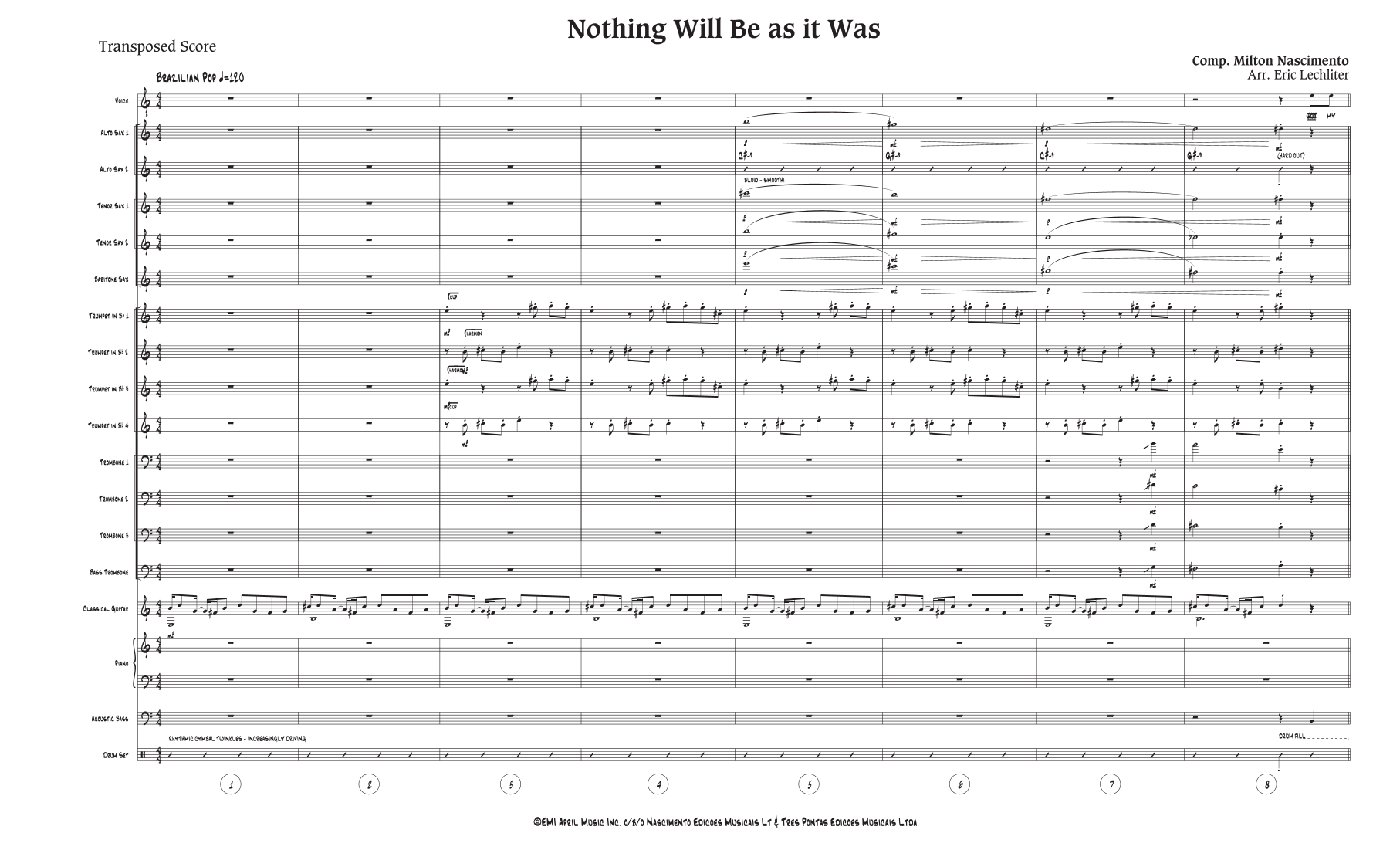Nothing Will Be As It Was (arr. Eric Lechliter) by Artist Various ...