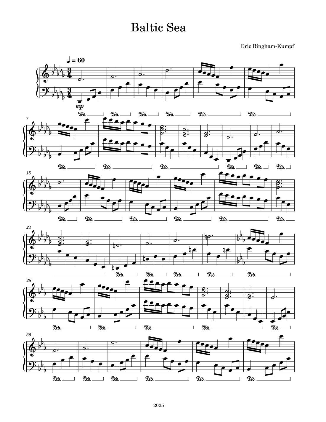 Baltic Sea by Eric Bingham-Kumpf Sheet Music for Piano Solo at Sheet ...