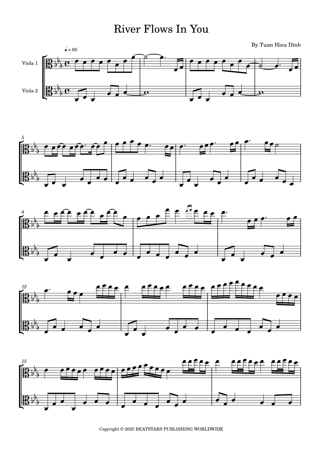 River Flows In You (arr. Estreguin) by Tuan Hieu Dinh Sheet Music for ...