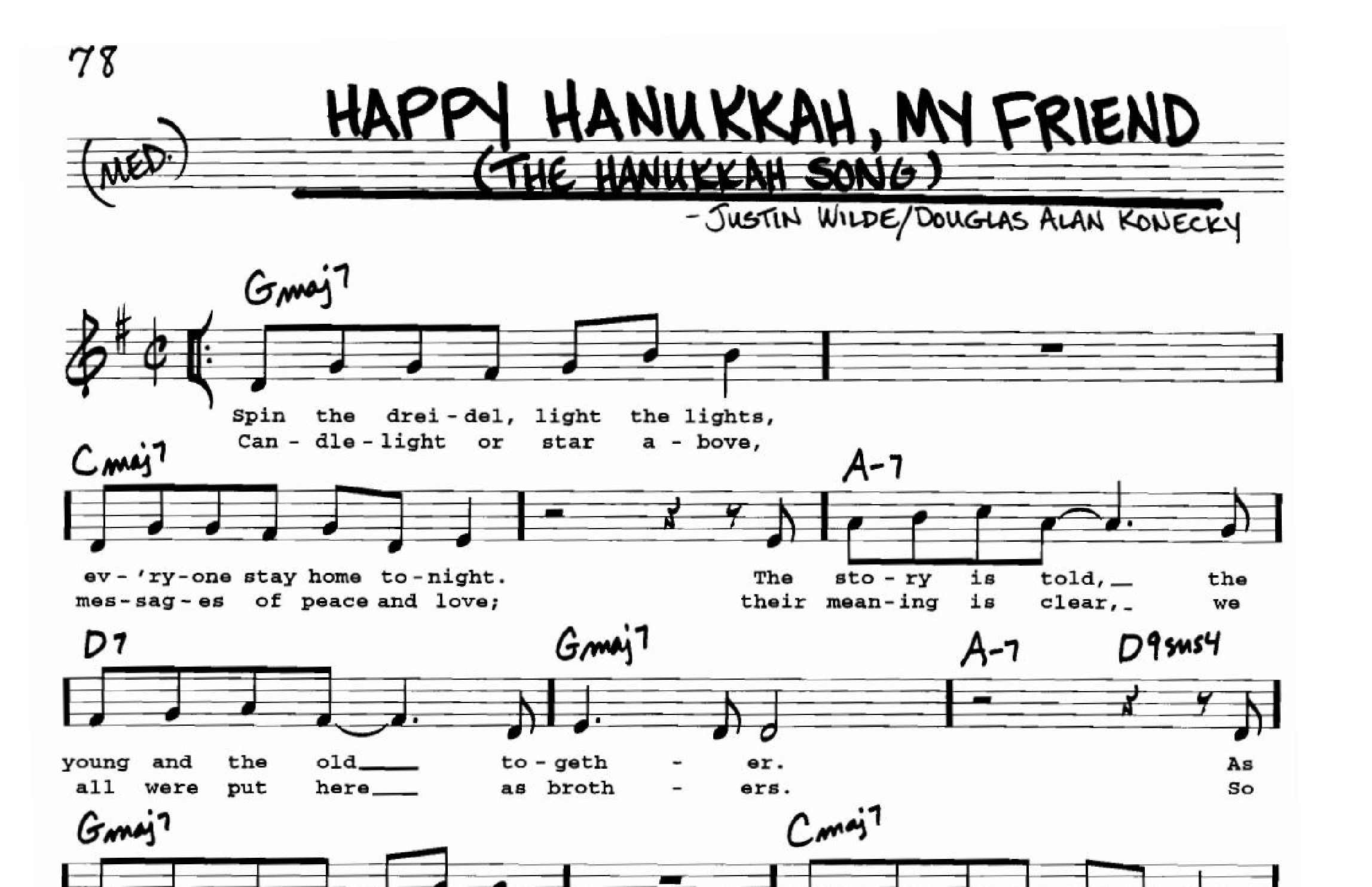 HAPPY HANUKKAH, MY FRIEND THE HNUKKAH SONG) - Lead Sheet (arr. JUSTIN ...
