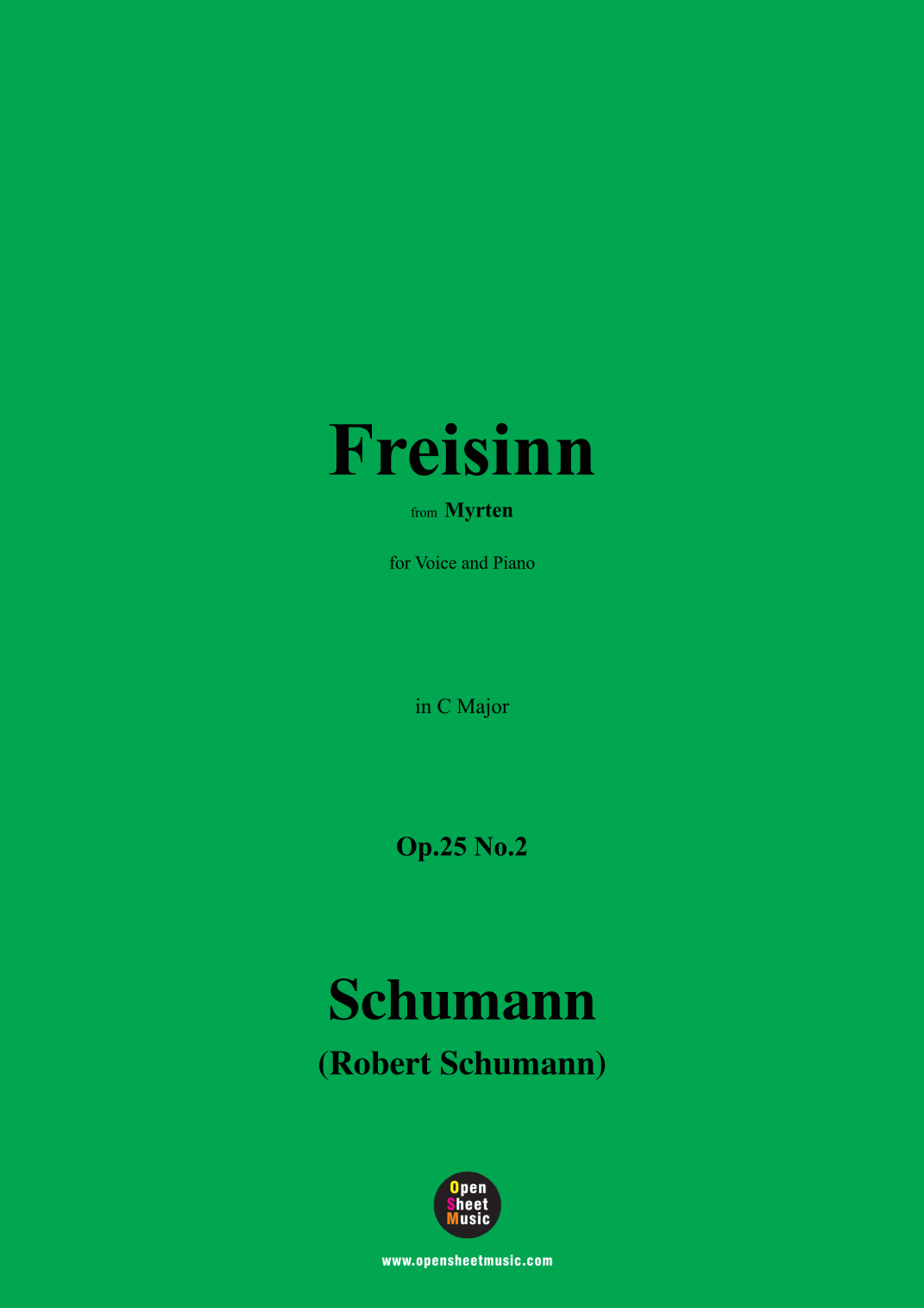 R. Schumann-Freisinn,in C Major (arr. OSM Press) von Robert Schumann ...