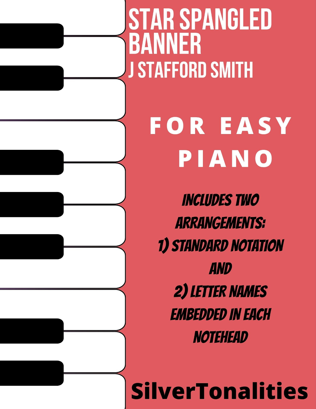 Star Spangled Banner Easy Piano Sheet Music Combo (arr. Silver ...