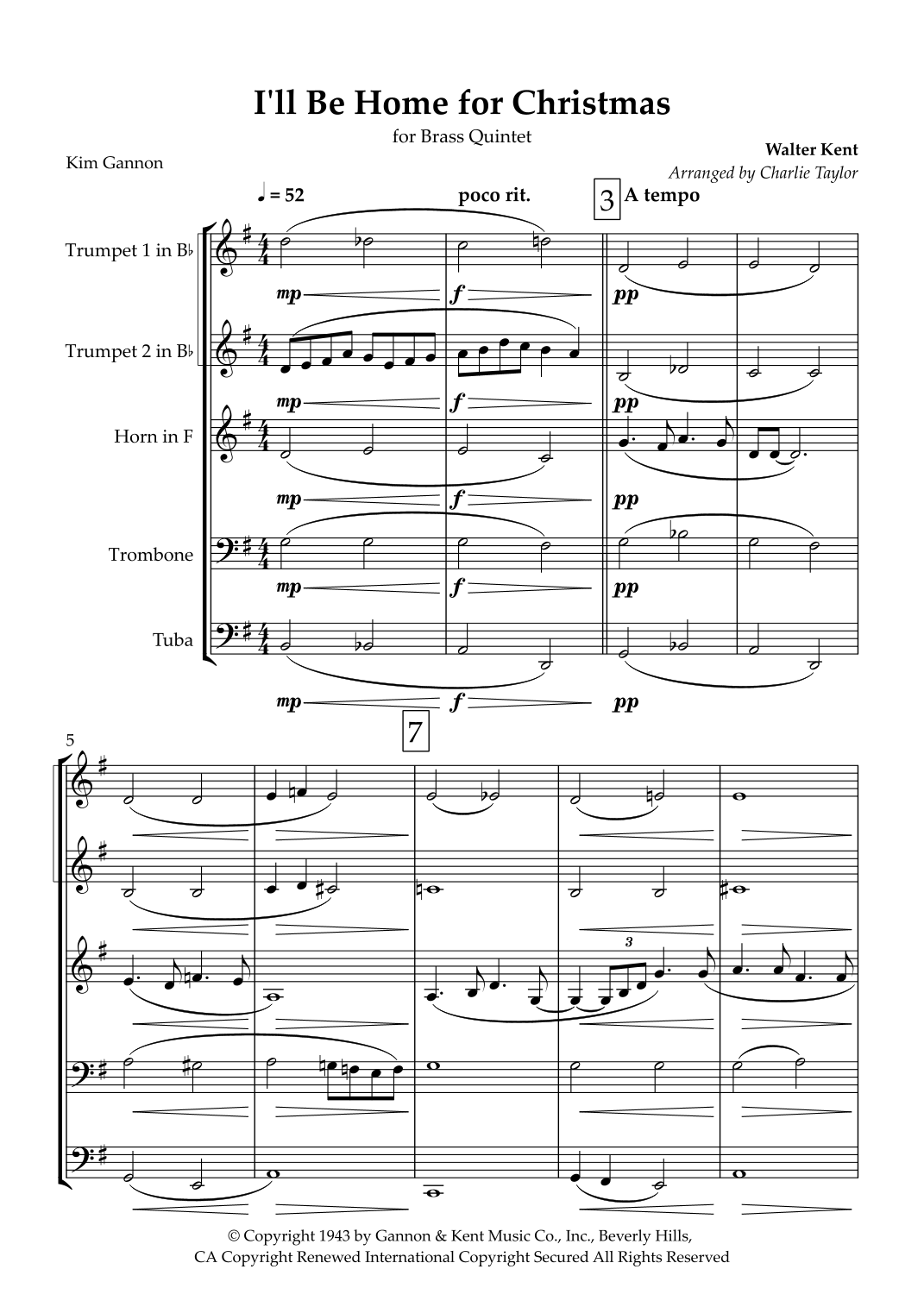 I'll Be Home For Christmas (arr. Charlie Taylor) by Brian McKnight ...