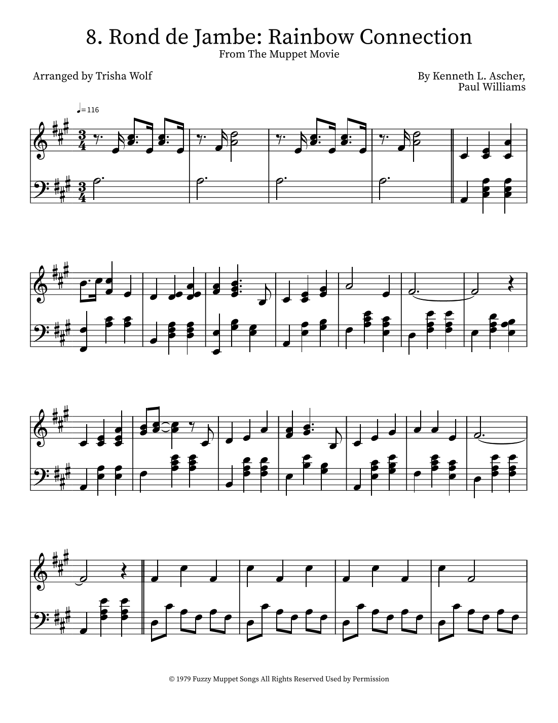 Rainbow Connection (arr. Trisha Wolf) par Carrie Hannah Partitions pour ...