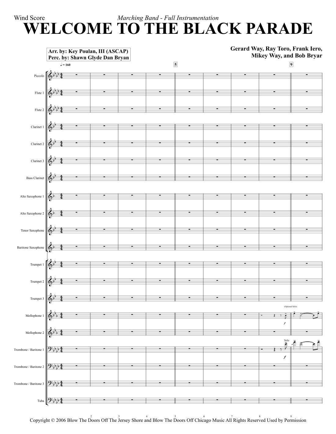 Welcome To The Black Parade (arr. Key Poulan, III) by My Chemical ...