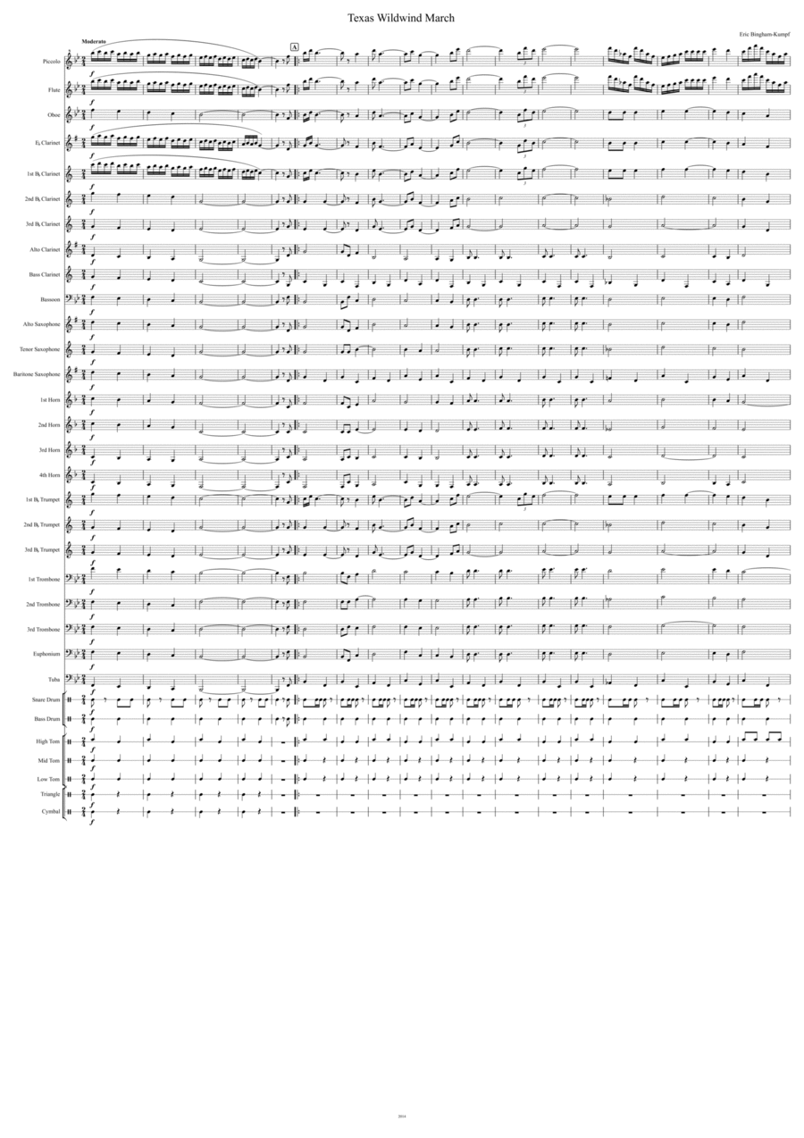Texas Wildwind March Sheet Music | Eric Bingham-Kumpf | Concert Band
