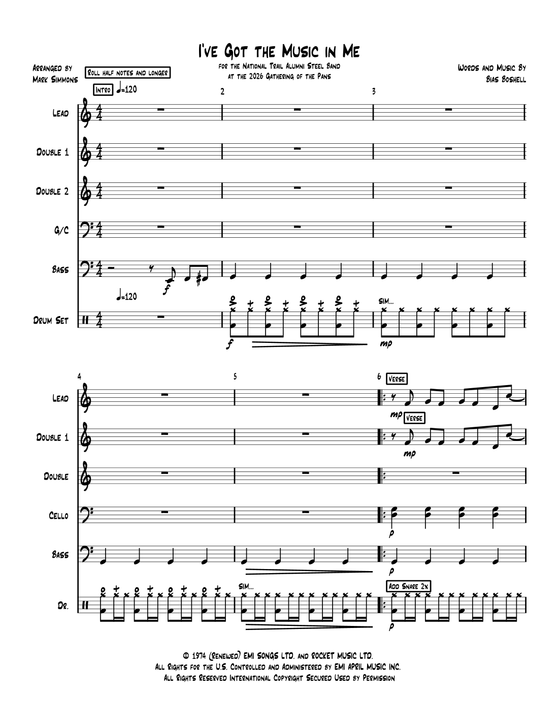 I've Got The Music In Me (arr. Mark Wade Simmons) by Kiki Dee Band ...