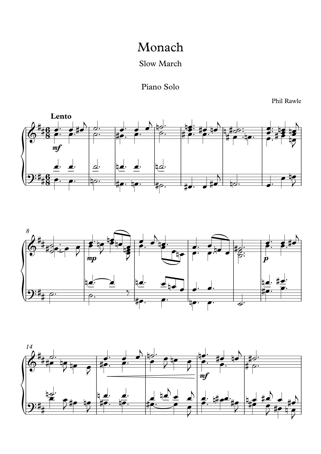 Monarch - Piano Solo by Phil Rawle Sheet Music for Piano Solo at Sheet ...