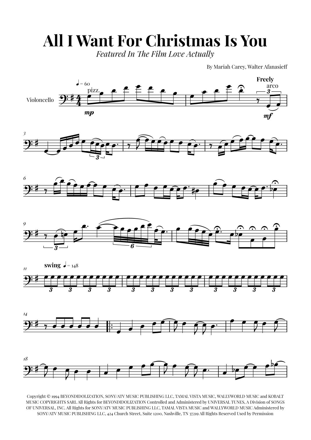 All I Want For Christmas Is You (arr. Glauco Fernandes) by Justin ...