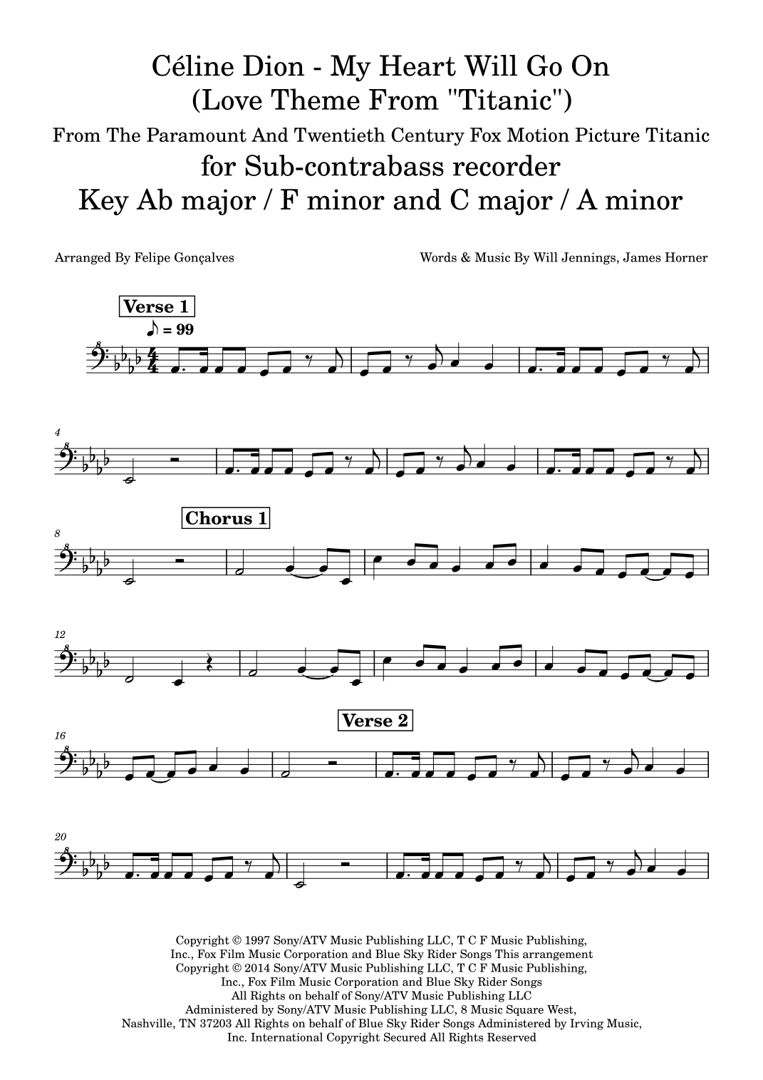 My Heart Will Go On (Love Theme From 'titanic') (arr. Felipe Gonçalves ...