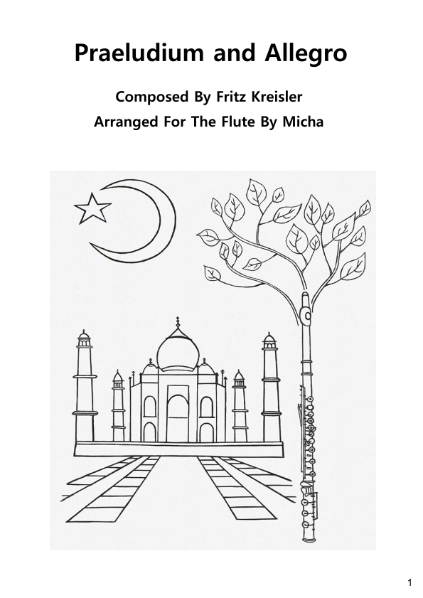 Praeludium and Allegro By Fritz Kreisler For The Flute (arr. Micha) by ...
