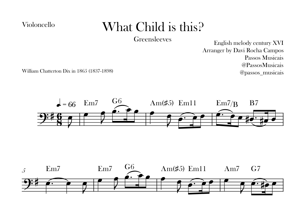 What Child is this? (Greensleeves) (arr. Davi Rocha Campos) by Davi ...