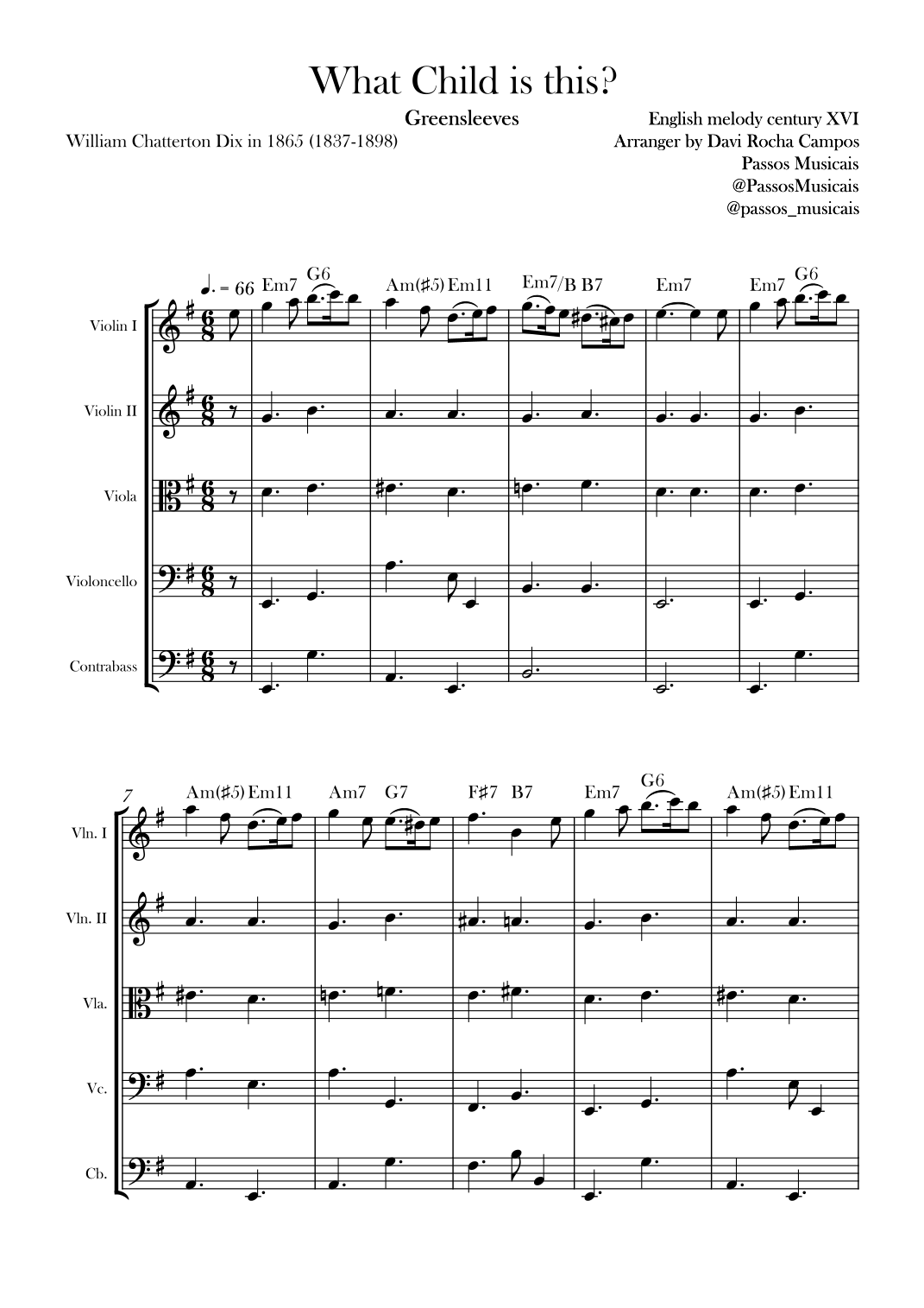 What Child is this? (Greensleeves) (arr. Davi Rocha Campos) by Davi ...