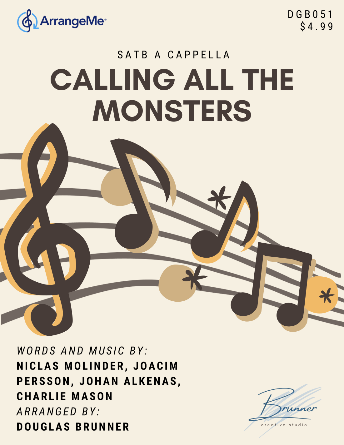 Calling All Monsters (arr. Douglas Brunner) by Charlie Mason Sheet ...