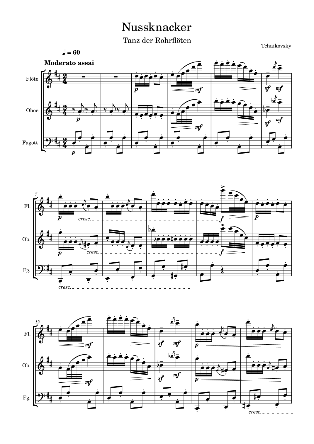 Nutcracker Dance of the Reed Flutes (arr. Maggie Cheung) by Tchaikovsky ...