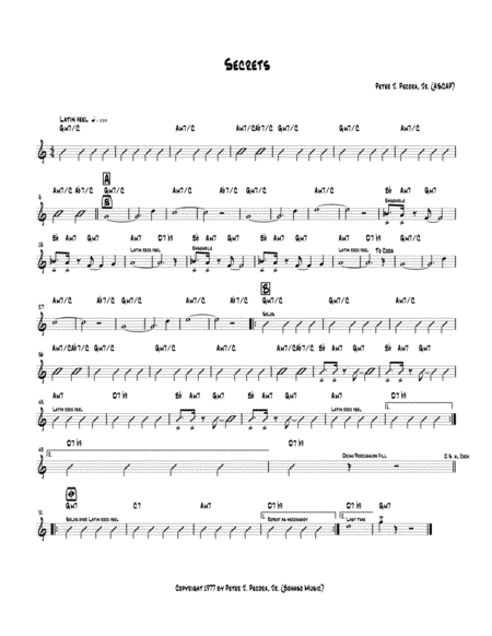 Secrets by Peter J. Pecora, Jr. Sheet Music for Jazz Ensemble at Sheet ...