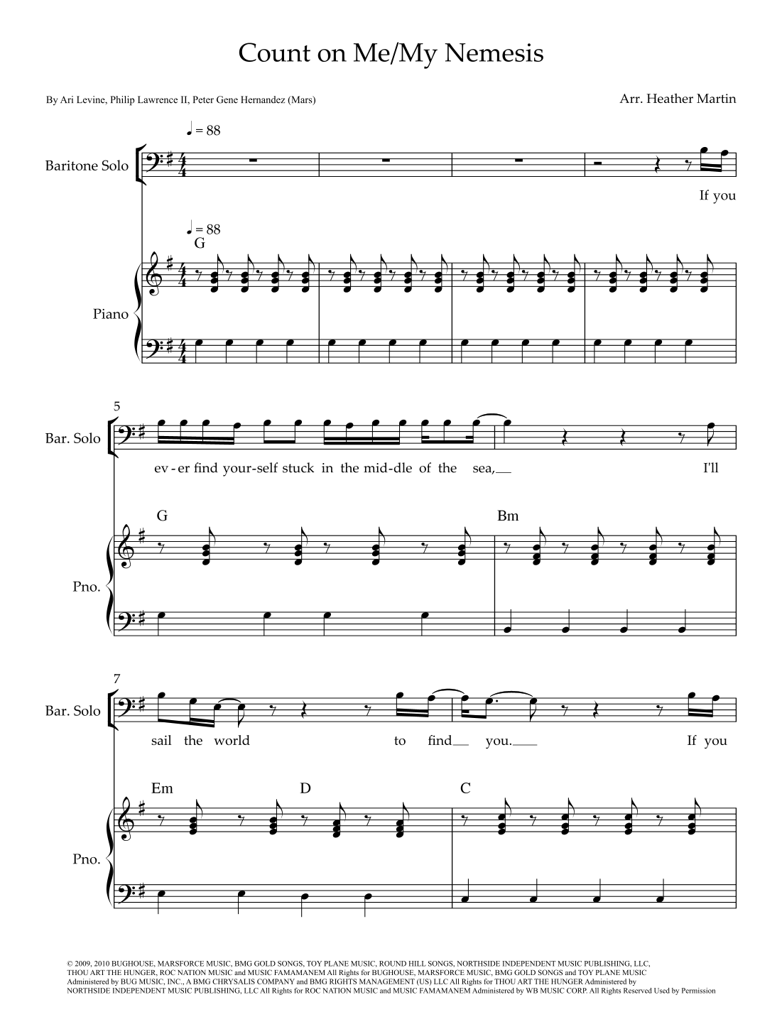 Medley: Count On Me with My Nemesis (arr. Heather Martin) by Heather ...